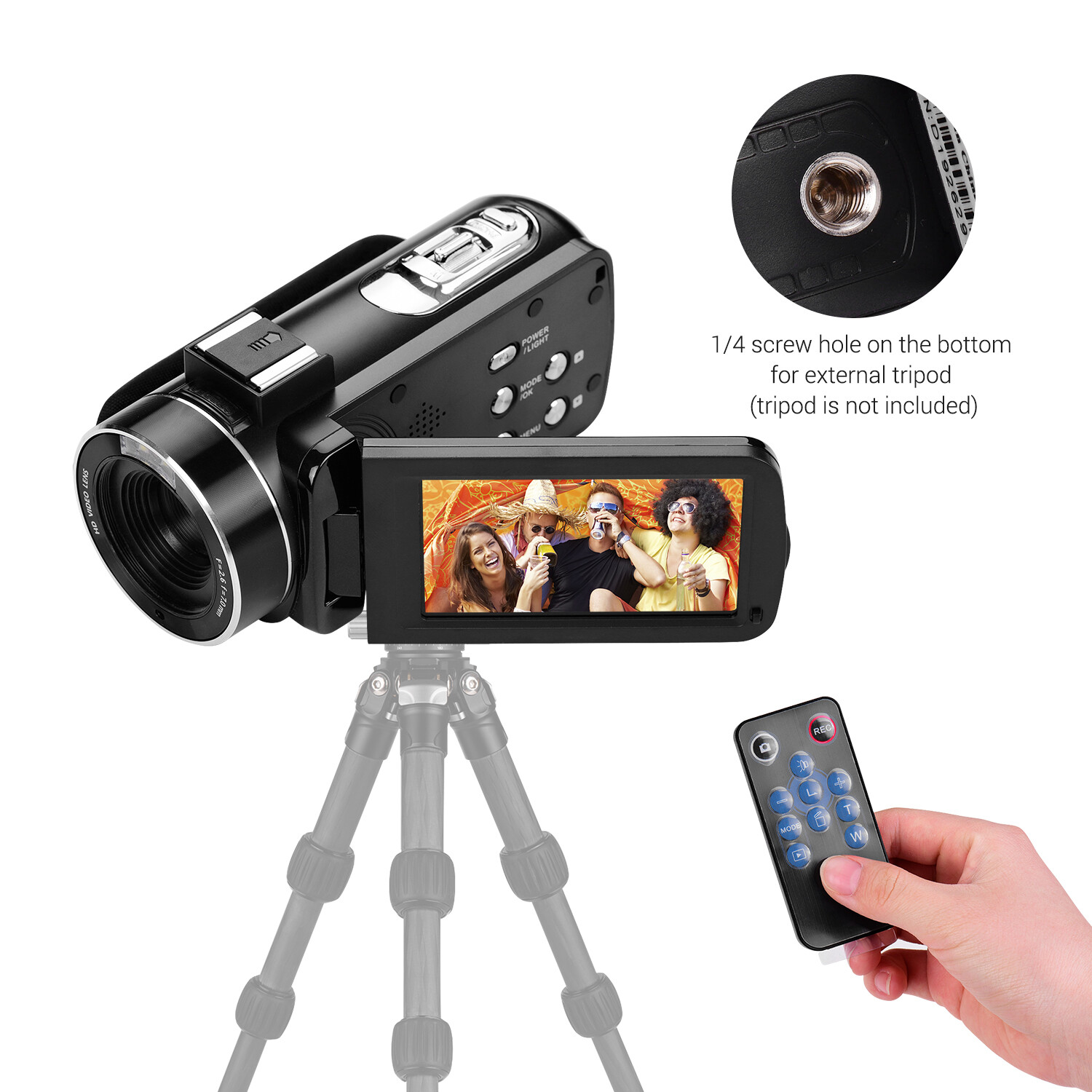 keykits- Andoer 4K Handheld DV Professional Digital Video Camera CMOS ...
