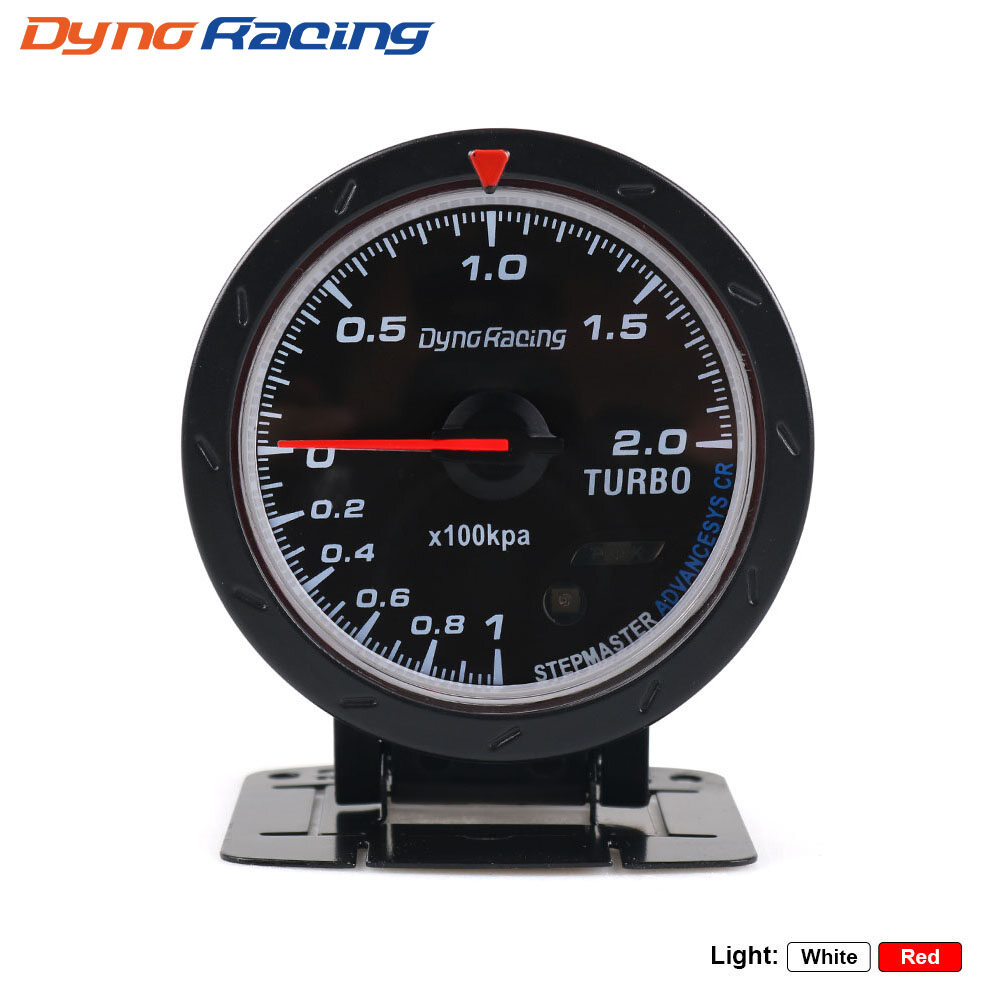 Dynoracing 60มม.Turboหน้าปัดบูสเตอร์สีแดง แสงสีขาวบาร์ประเภทBlack Faceมาตรวัดความเร็วรถยนต์ ...