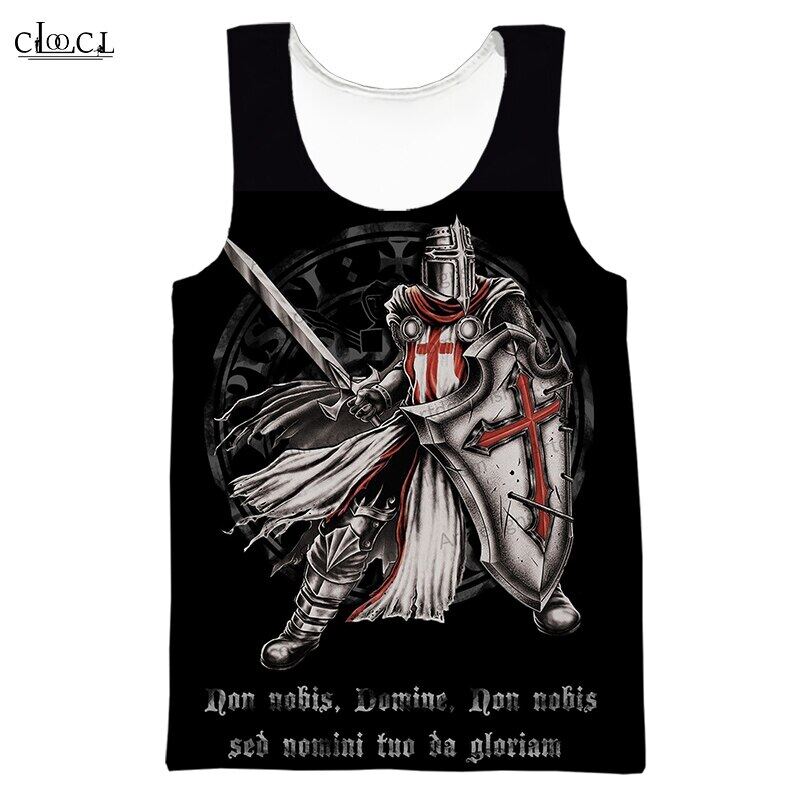 Newest Knights Templar Tank Top 3D Print Tank Top Fitness Streetwear ...