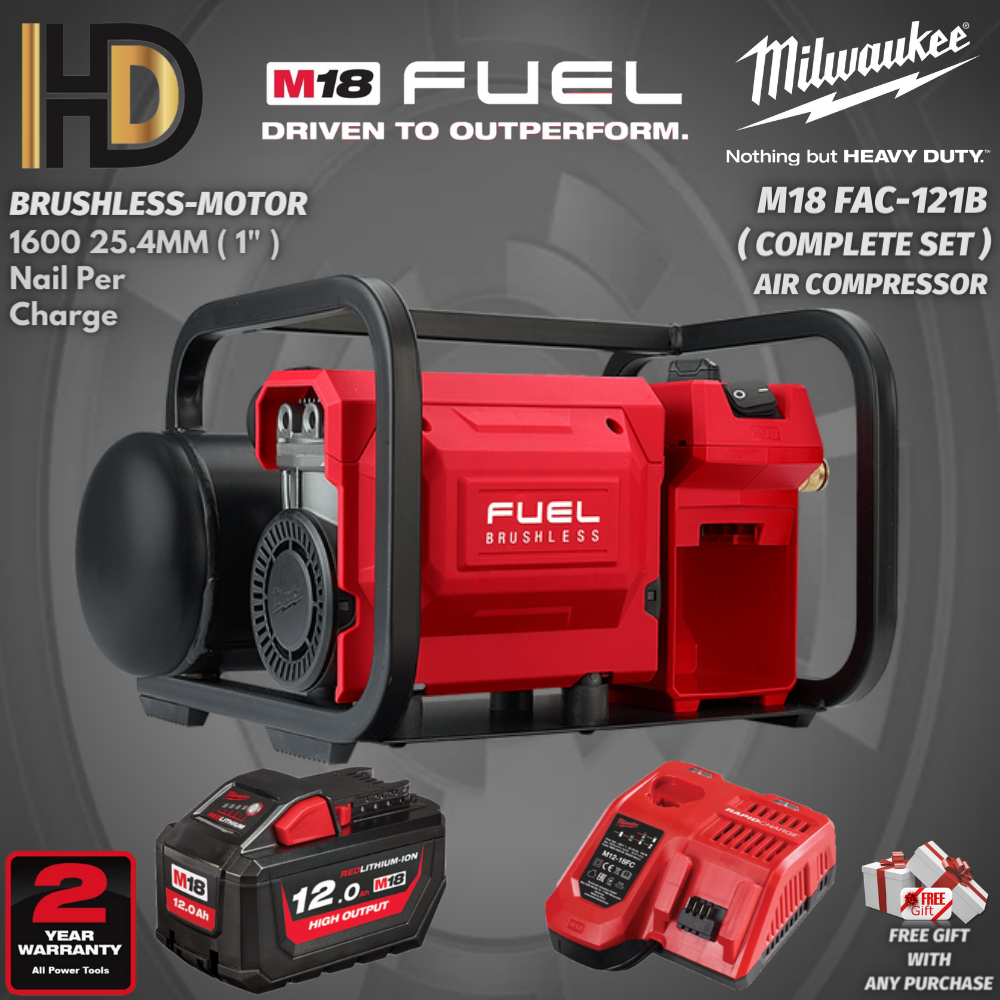 Milwaukee M18 FAC Fuel Air Compressor / Brushless Motor / Most Compact ...
