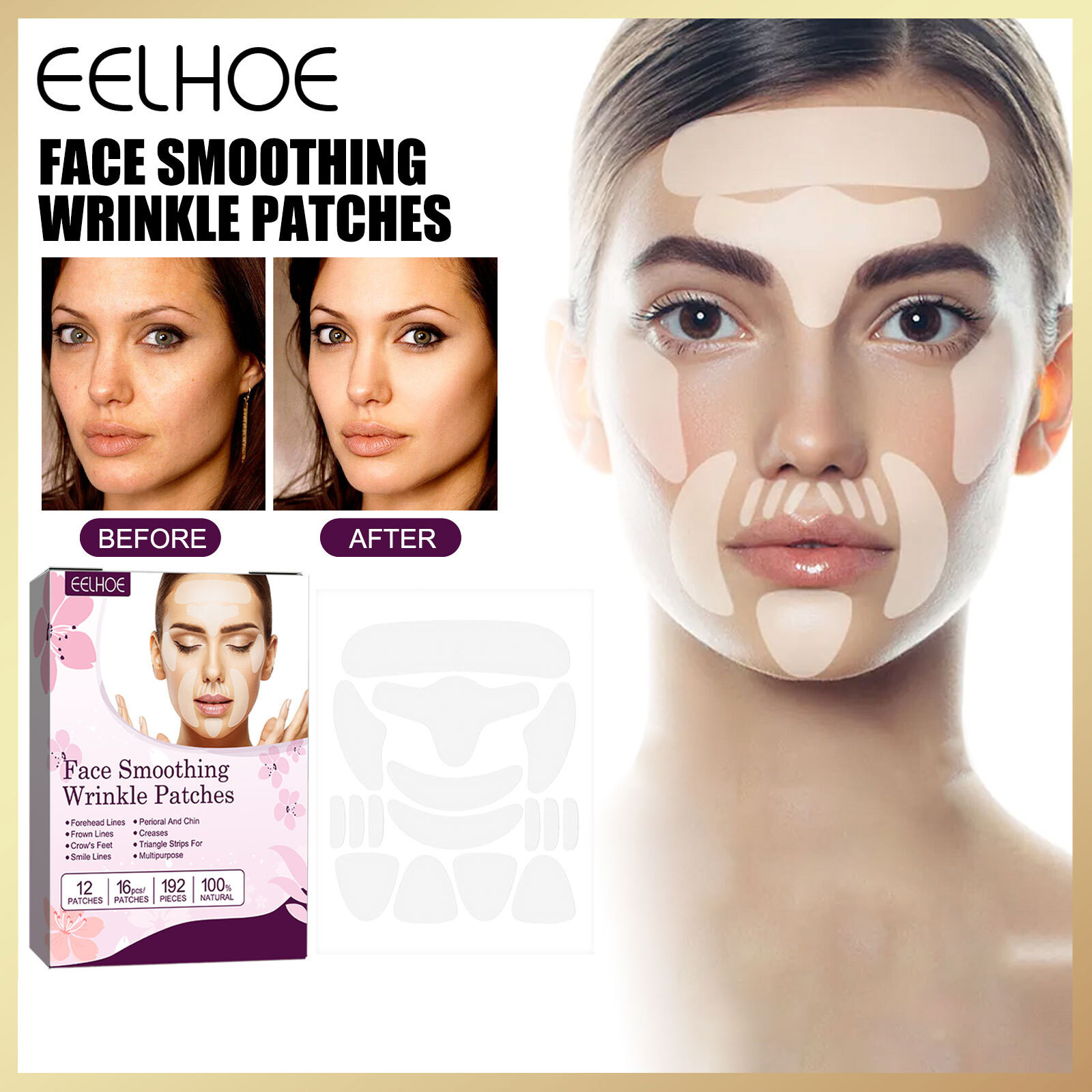 Eelhoe Face Smoothing Wrinkle Patches Cheek Frown Forehead Lifting ...