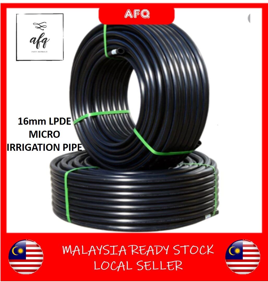 16mm IRRIGATION PIPE DRIP WATERING HOME GARDEN LPDE PIPE 5MTR/10MTR ...
