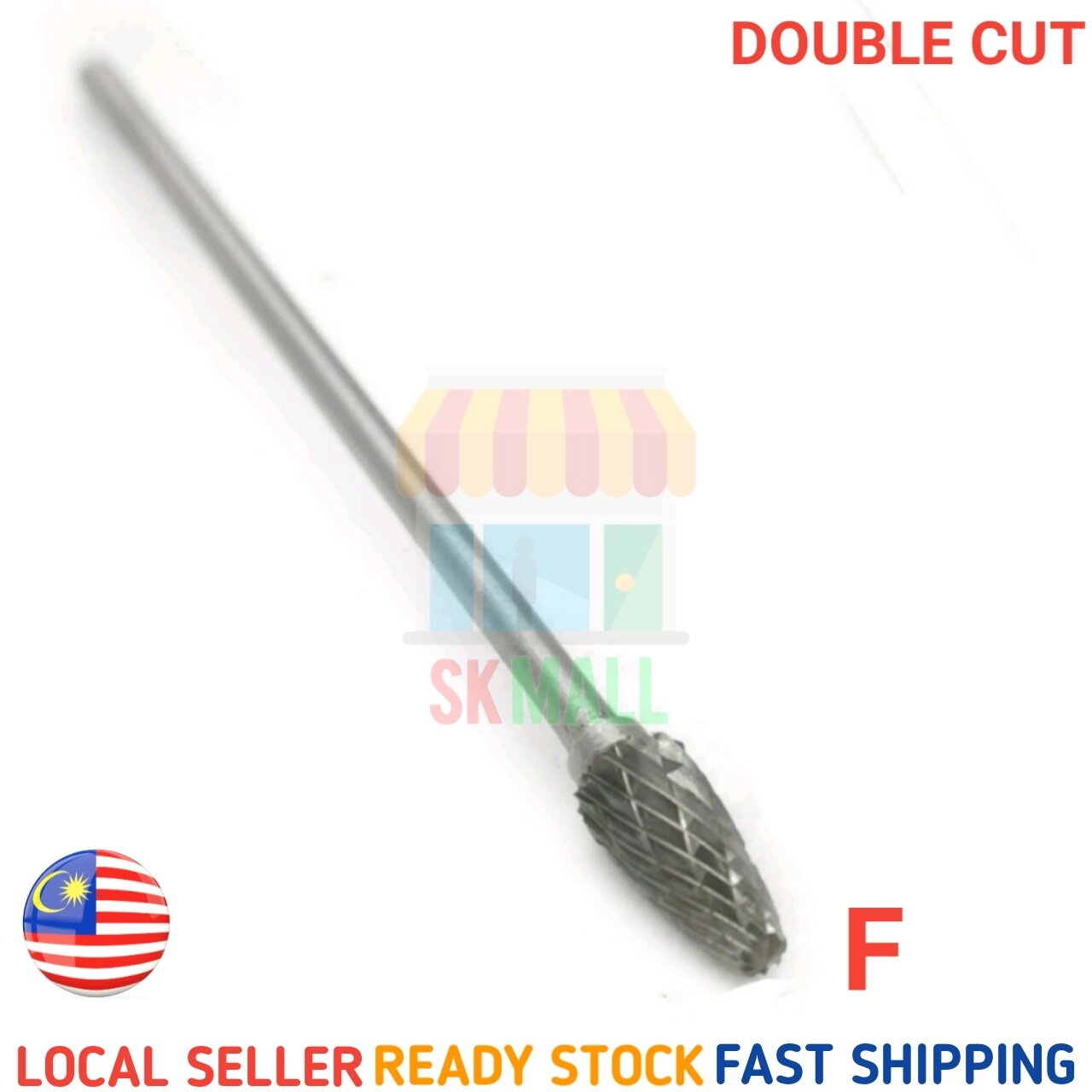 1pcs 6mm x 3mm x 100mm Tungsten Carbide Burr Panjang Extra Long Double ...