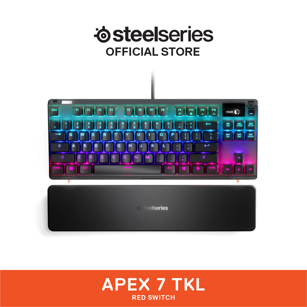 SteelSeries Apex 7 TKL Red Switch RGB Mechanical Gaming Keyboard ...