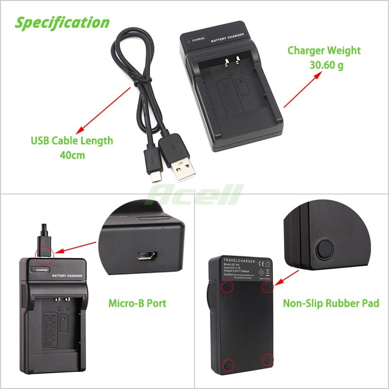 【new】 BP1130 BP1030 USB Charger for SAMSUNG NX500 NX1000 NX1100 NX2000 ...