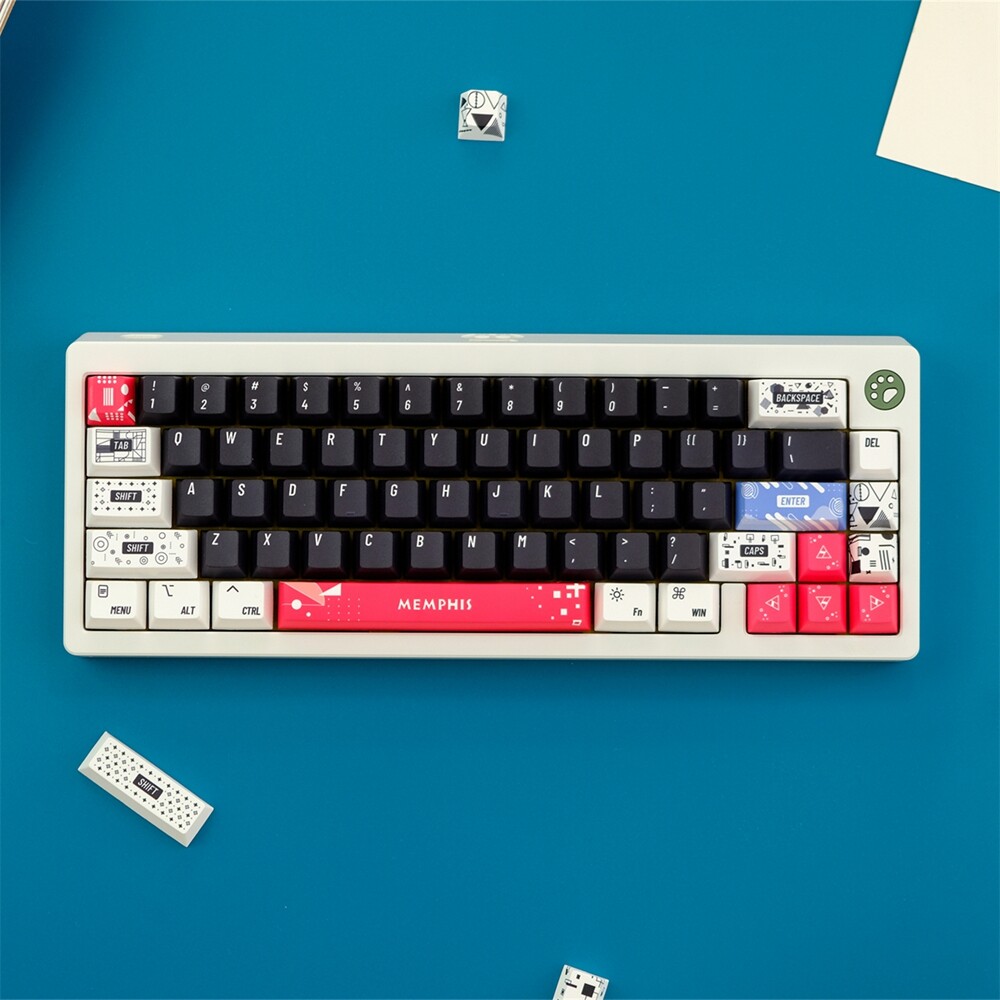 【Keycap Only】GMK Memphis Keycap 129 Keys Cherry Profile PBT Five-Sided ...