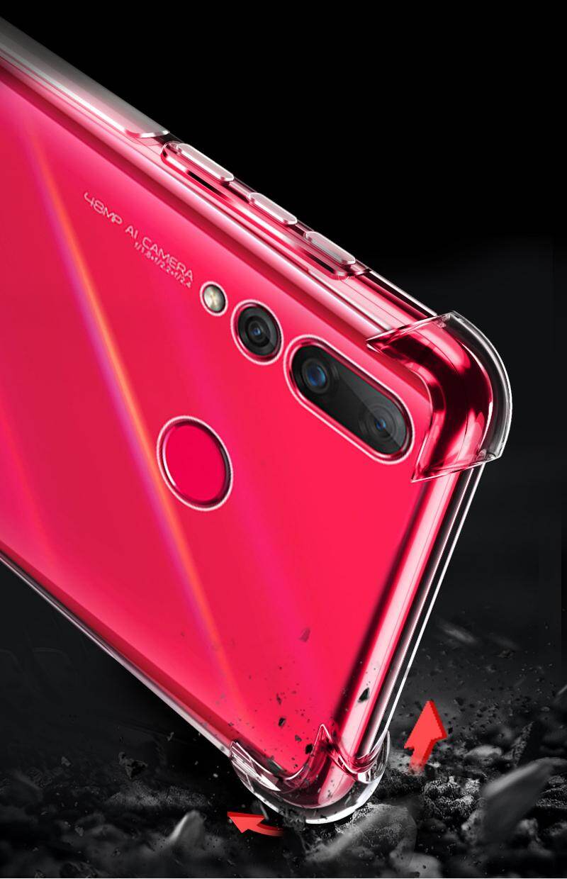 For Huawei Nova 4 Case Clear Soft TPU Shock Absorption Raised ...
