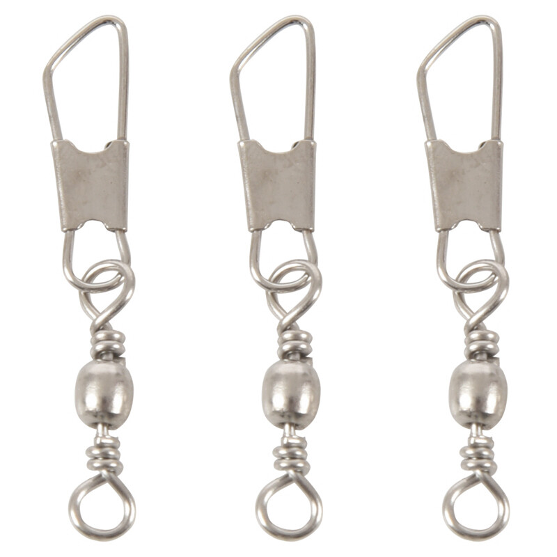 Grey Fishing Line to Hook Clip Swivels Connector 30PCS - mieqian198 ...