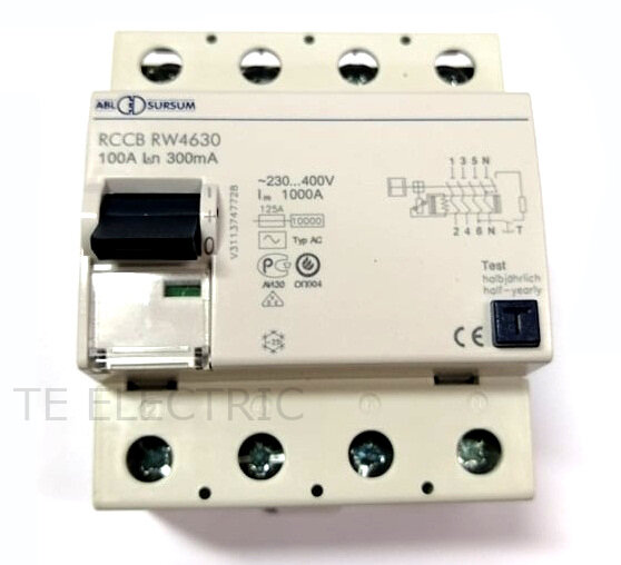 (ORIGINAL GERMANY) ABL SURSUM 100A 4POLE 300MA ELCB RCCB EARTH LEAKAGE ...