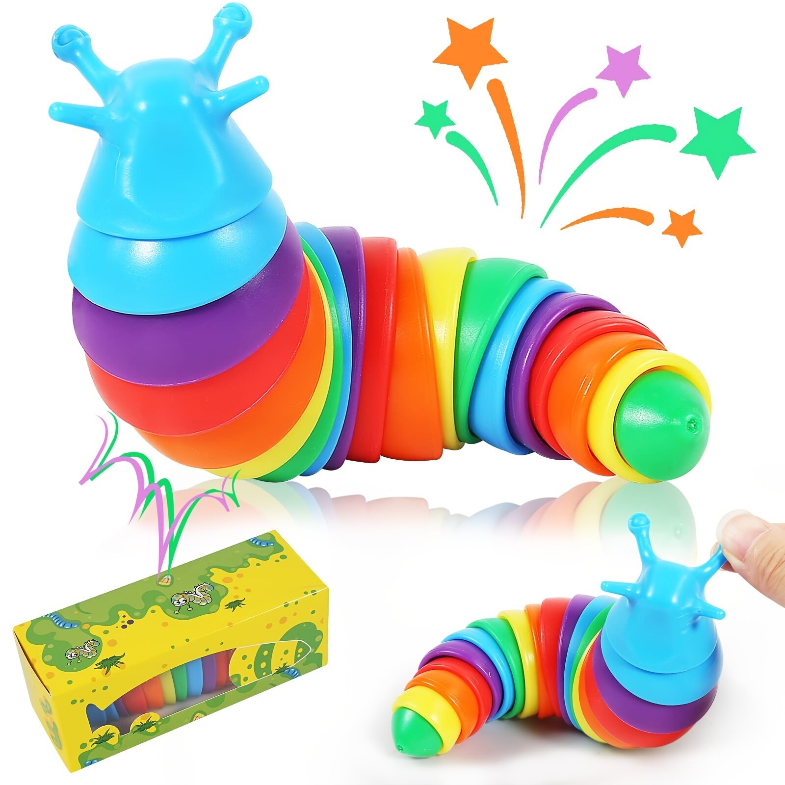 Fidget Slug Toy, Sensory Slug Fidget Toy For Kids And Adults, Cute ...
