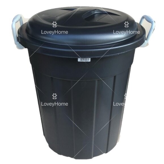 Rayaco 12 Gallon Tong Sampah Plastic Rubbish Bin Garbage Dustbin Dust ...