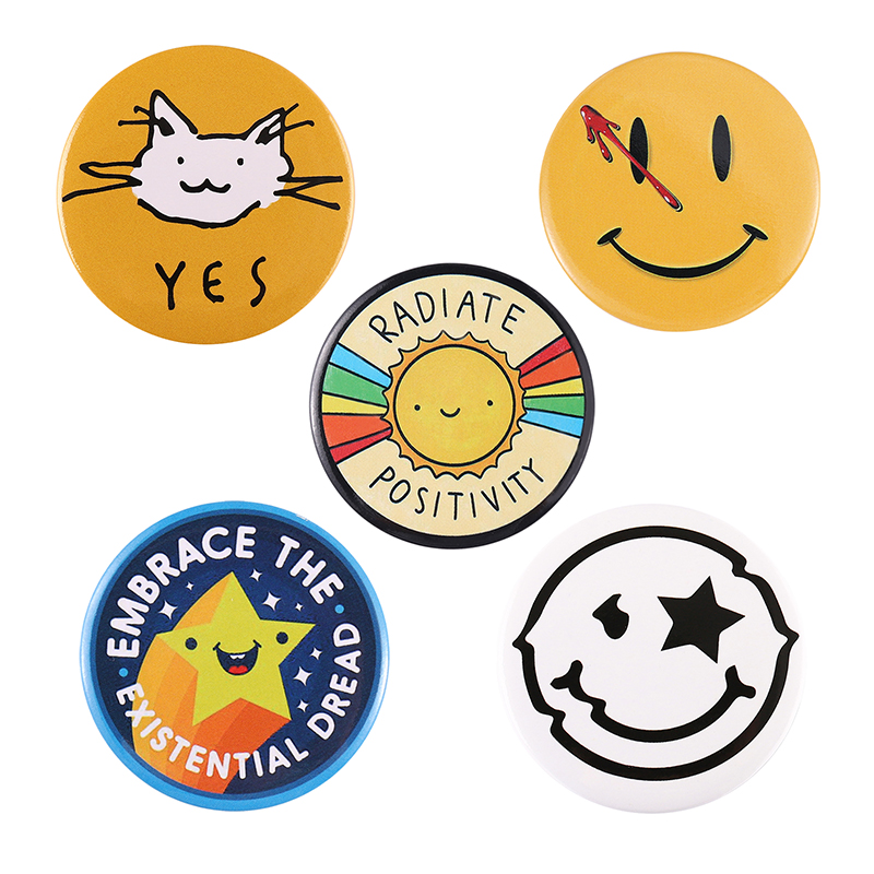 4-5pcs/set Soft Button Pins Set Custom Cartoon Cat Anime Icons Book ...
