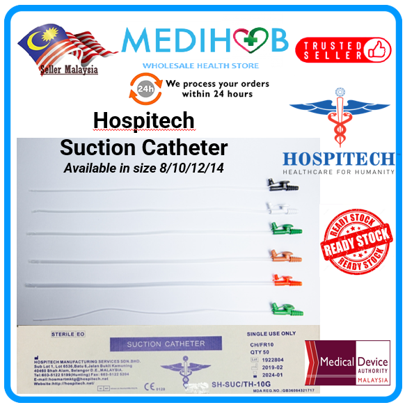 [WHOLESALE] HOSPITAL GRADE Suction Catheter with Thumb Control : Sizes ...