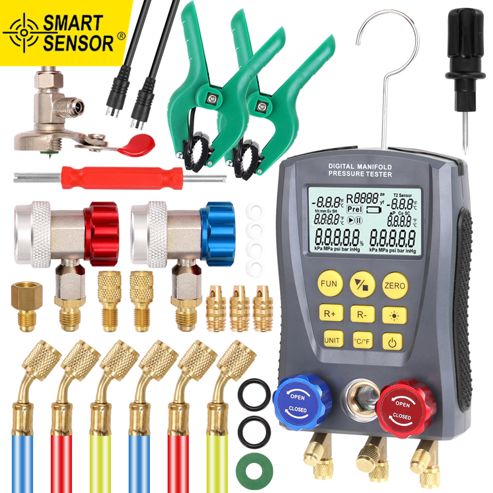 Smart Sensor Pressure Gauge Refrigeration Digital Vacuum Pressure ...