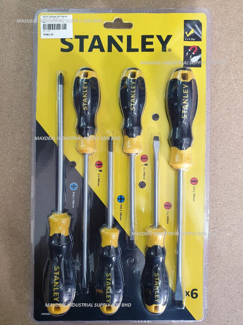 Original STANLEY STMT66672 6pcs Cushion Grip Screwdriver Set | Lazada