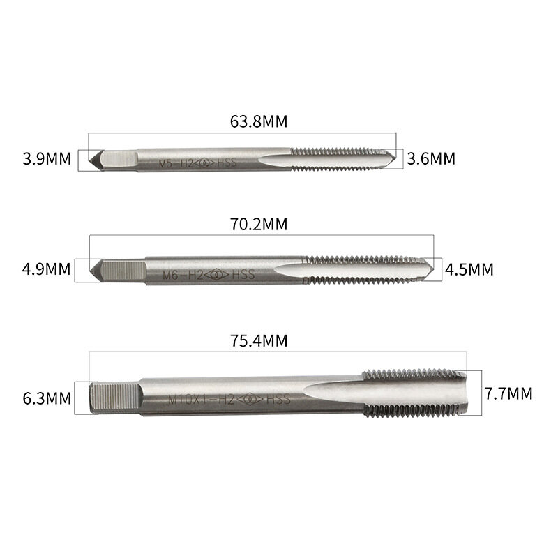 High Speed Steel Metric Screw Thread Tap Durable Thread Tap M6 Bicycle ...