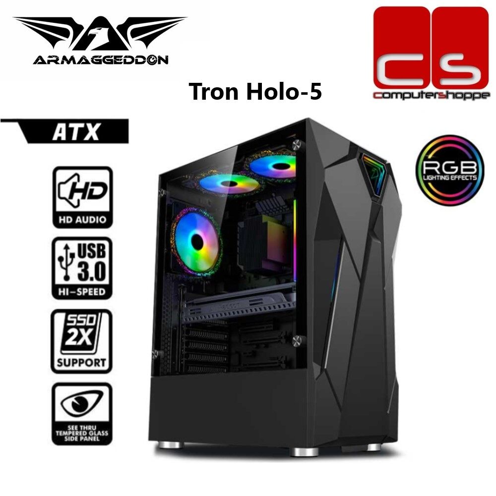 Armaggeddon Tron Holo-5 ATX RGB Gaming Casing | Lazada
