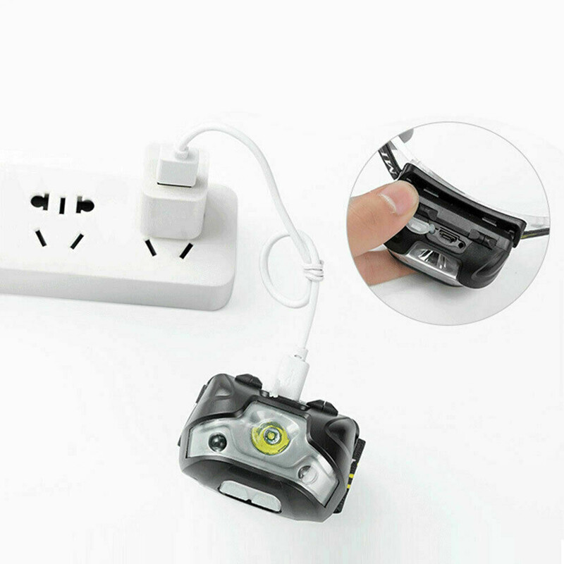 Original 10000 lumens Powerfull Headlamp 3 Modes Waterproof COB USB Re ...