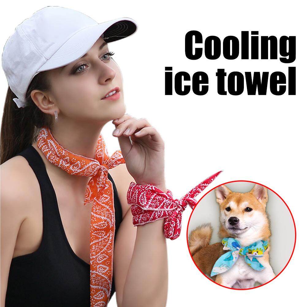 9 Pieces Cooling Scarf Summer Wrap Soaked Tie Around Neck Ice Cool ...