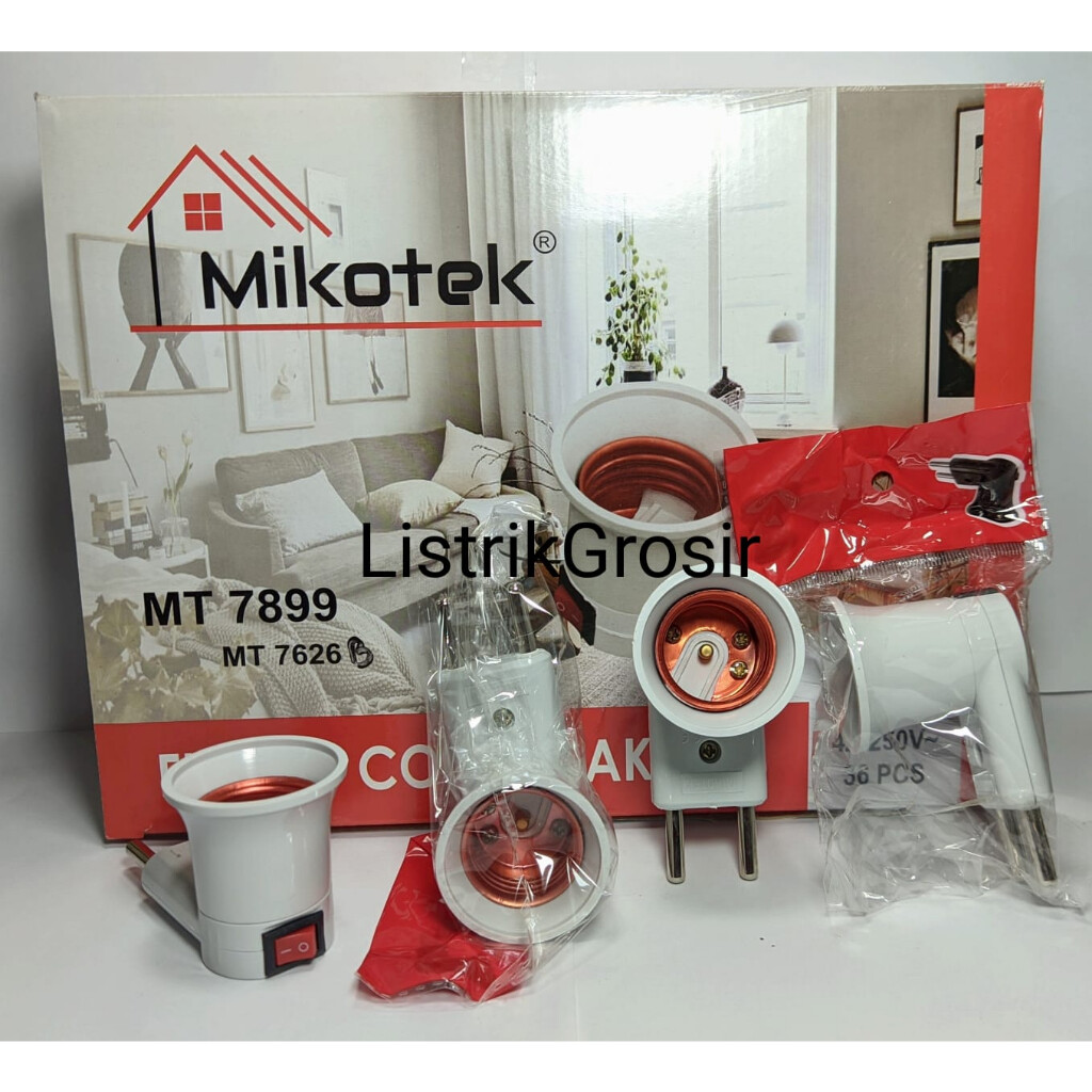Mikotek Fitting Colok + Saklar Switch On Off Berkualitas Premium SNI ...