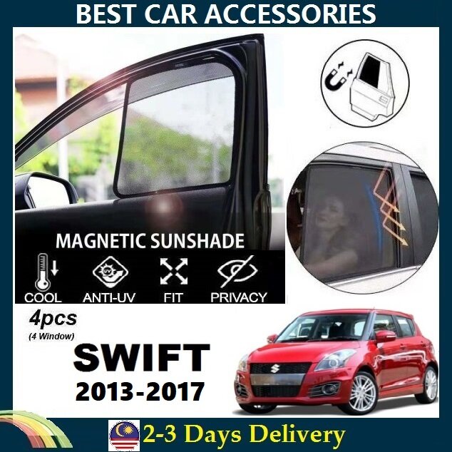 Suzuki Swift azg 2013-2017 FULLY MAGNETIC SUNSHADE【4pcs】 | Lazada