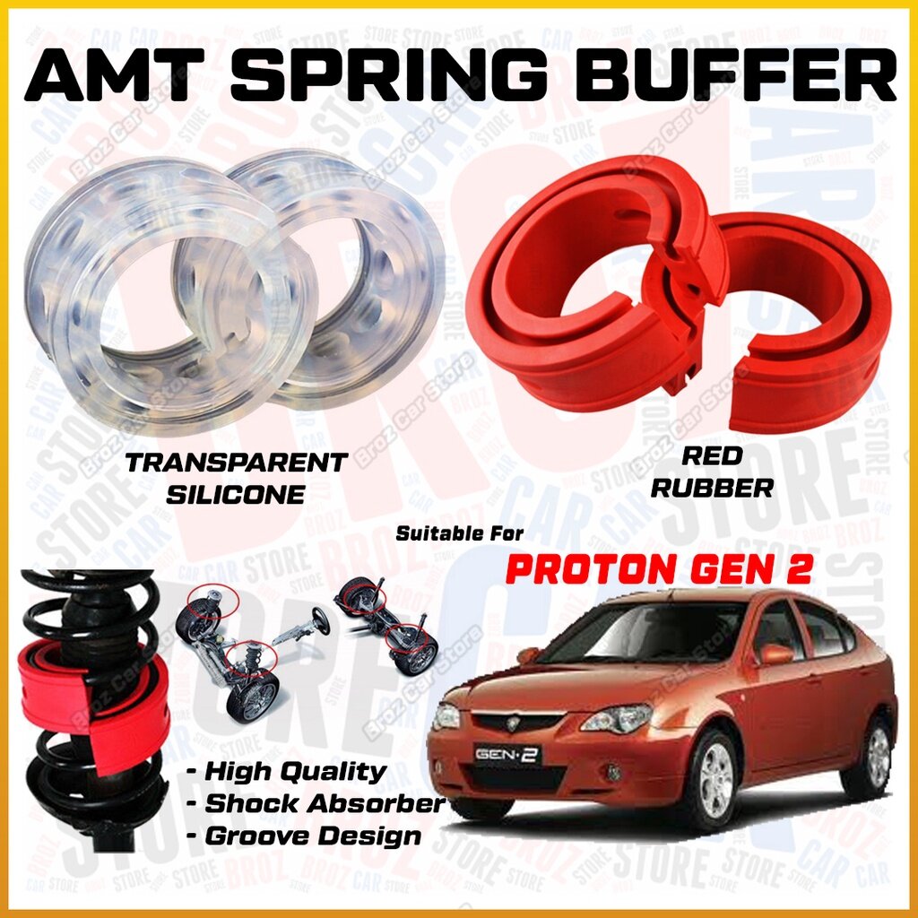 ♾️ For Proton Gen 2 AMT Car Spring Buffer Shock Absorber Spring Rubber ...