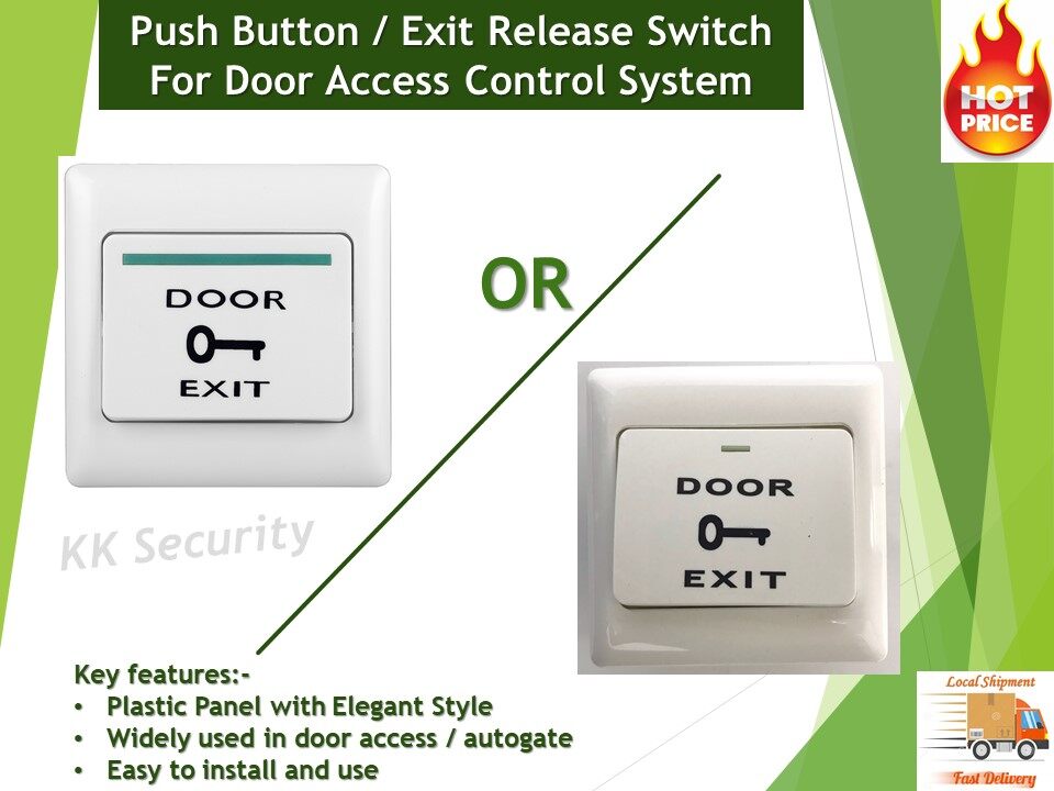 Push Button (Big) / Exit Release Switch For Door Access Control ...