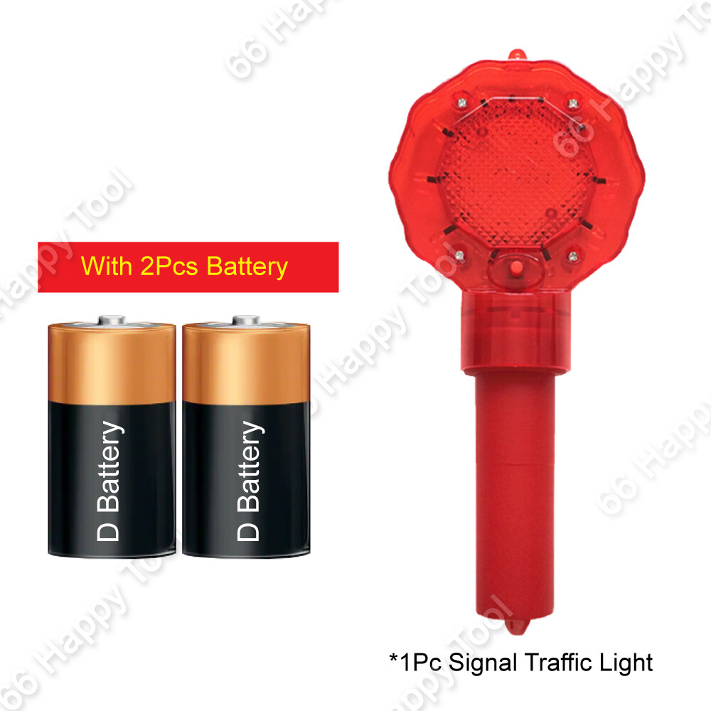 Handheld LED Strobe Warning Light Plum Blossom Traffic Road Warning ...