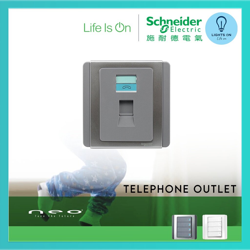 Schneider NEO Horizontal Switches Grey Silver Switches Suis Soket Plug ...