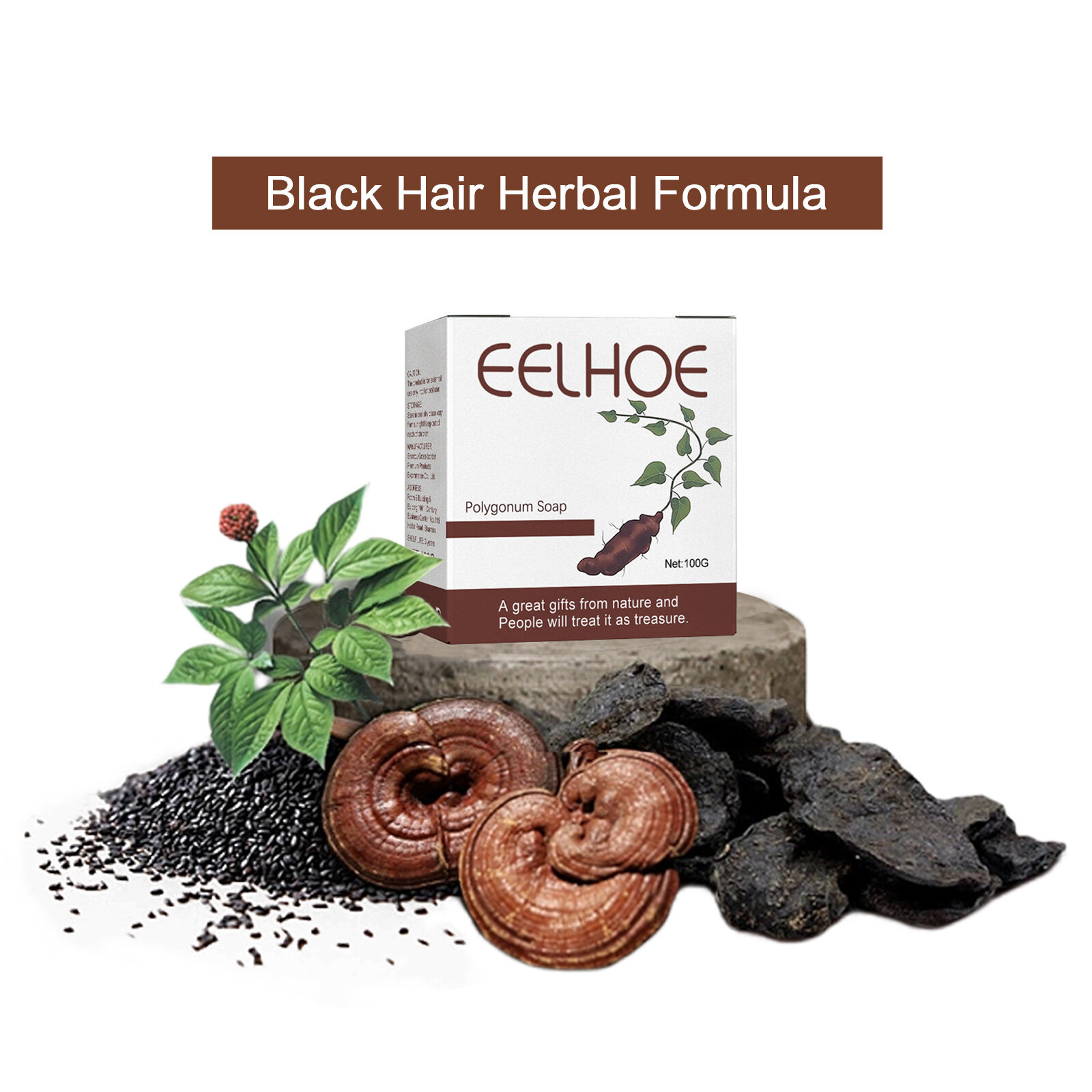 EELHOE Polygonum Multiflorum Trắng Để Màu Đen Dầu Gội Nhẹ Nhàng Dưỡng Ẩm Màu Đen Tóc, Mịn Màng ...