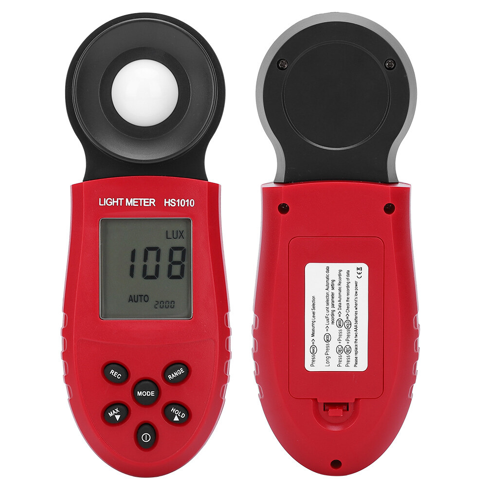 HS1010 Handheld Light Meter Digital Display Electric Illuminometer 1 ...