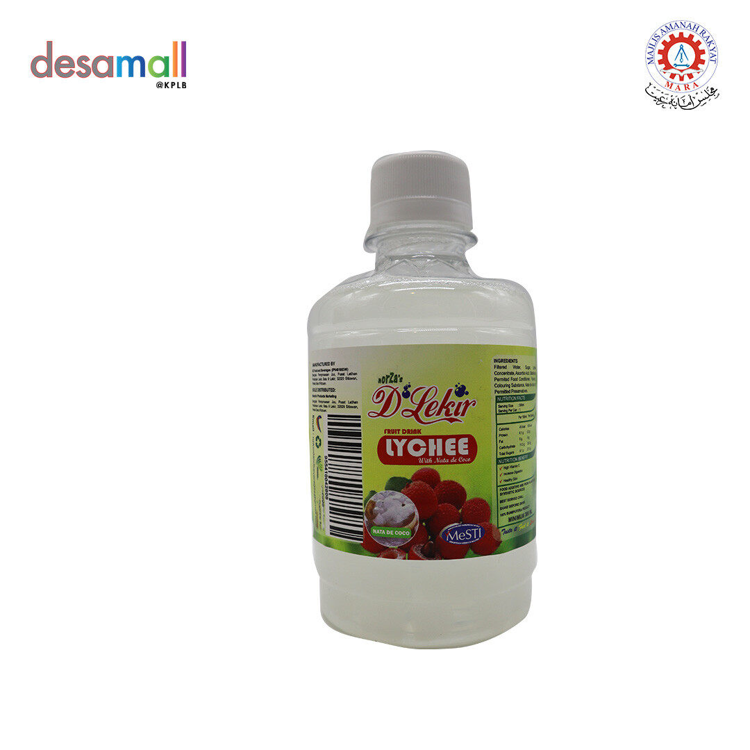 D'LEKIR Fruit Drink with Nata De Coco - Lychee (300ml) | Lazada