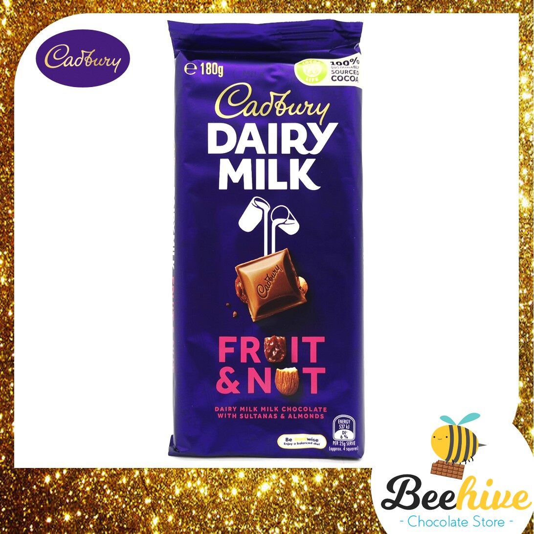 Cadbury Dairy Milk Fruit & Nut Chocolate 180g [Australia] | Lazada