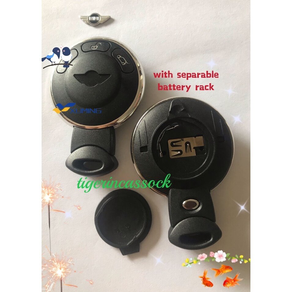 BMW Mini Cooper 3ปุ่มกรณีสมาร์ทคีย์สำหรับการเปลี่ยน R56 Keyless Entry ...