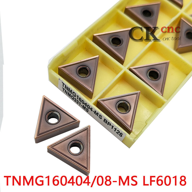 10Pcs TNMG160404/08-MS LF6018 CNCแทรกคาร์ไบด์สำหรับสแตนเลส/เหล็ก | Lazada.co.th