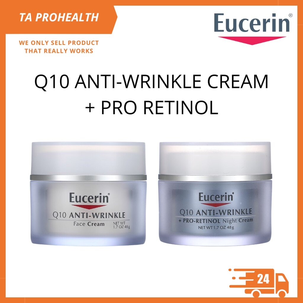 Eucerin Q10 Anti-Wrinkle Face Cream/ Pro Retinol Night Cream 48g | Lazada