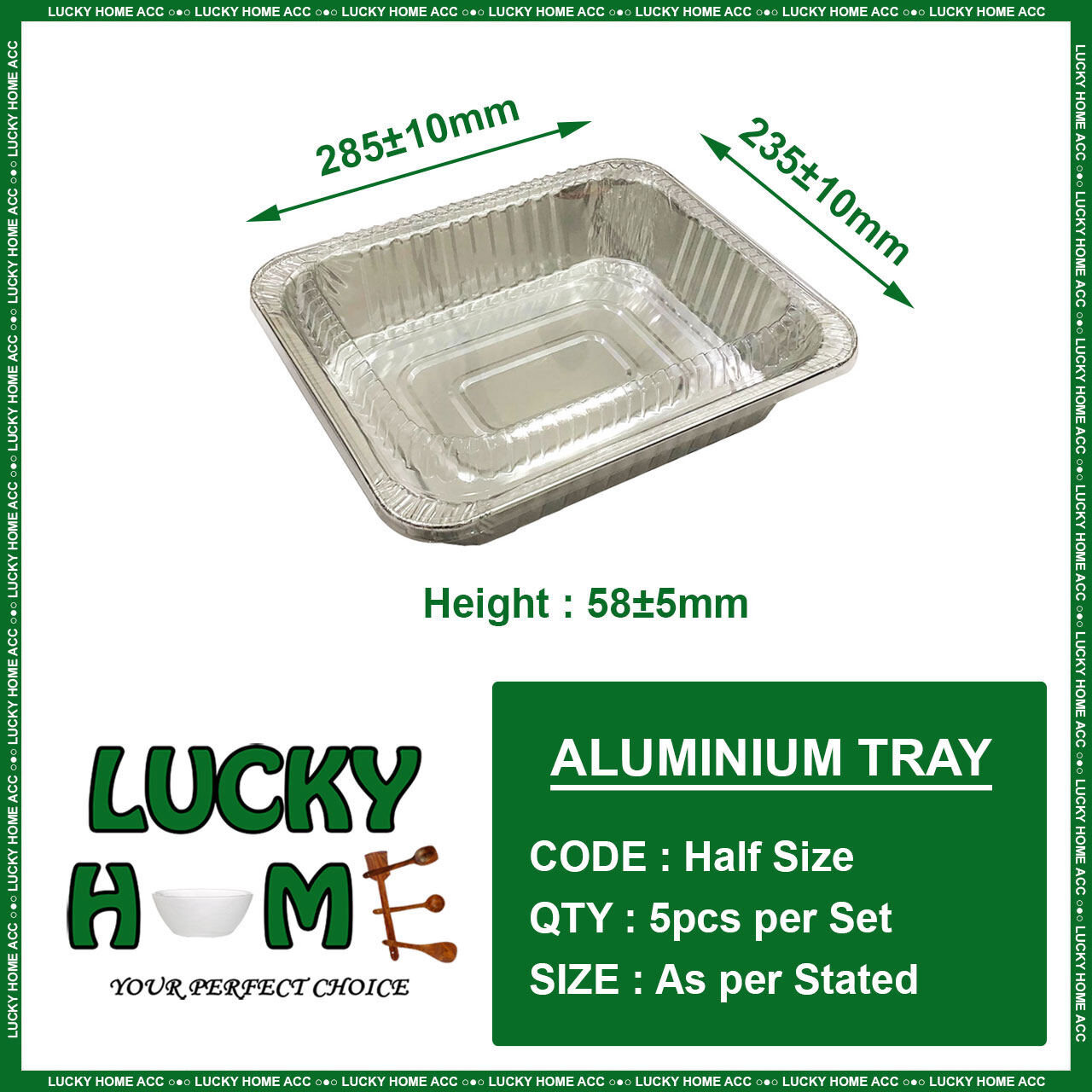 Ready Stock! Half Size/ Full Size Aluminium Tray Rectangle Chafing Dish ...