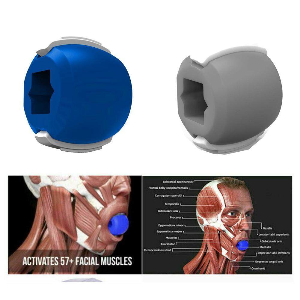 Silicone JawLine Facial Fitness Ball Toner Exerciser Jaw Grade Jawrsize ...
