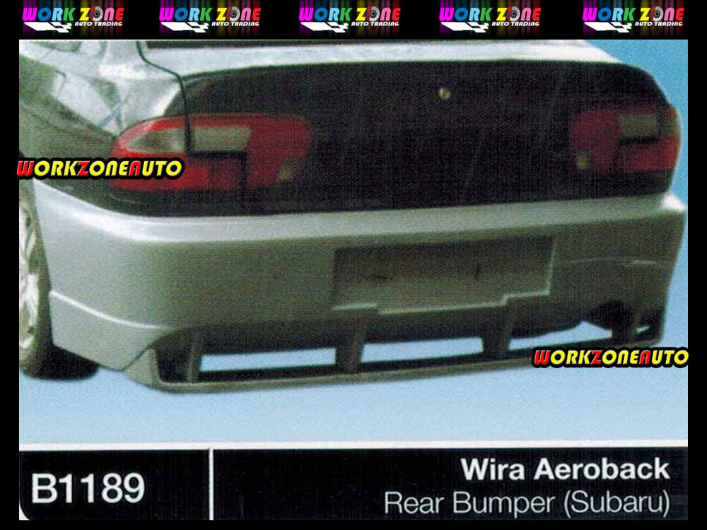 B1189 Proton Wira Aeroback Fiber Rear Bumper (Subaru) Body kit Bodykit ...