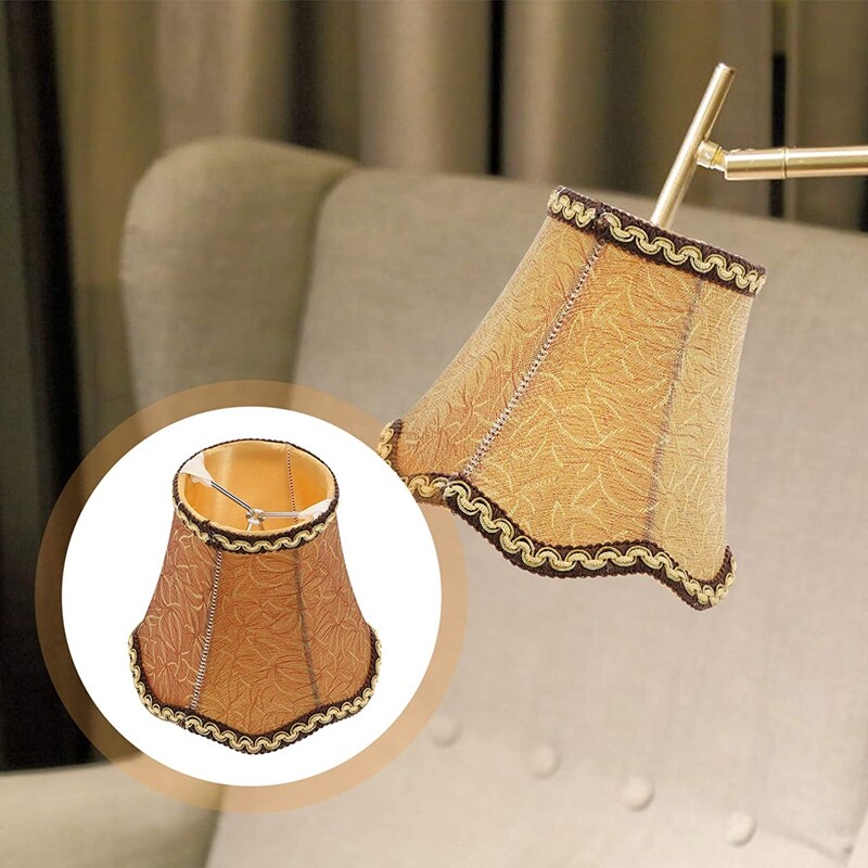 Chandelier Lamp Shades Fabric Cloth Clip on Light Shades Lamp Cover ...