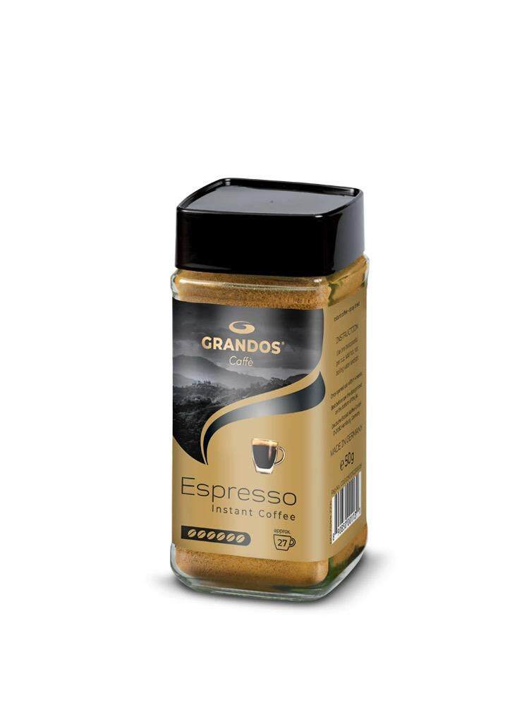 (Germany) Grandos Premium Instant Arabica Black Coffee Double Espresso ...