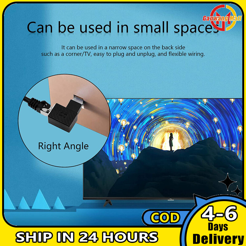 Rj45 Fast Ethernet ชายหญิงข้อศอกขวาอะแดปเตอร์ Cat5/6 Ethernet Lan ...