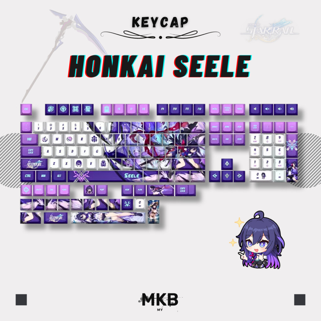 [READY STOCK] Honkai: Star Rail Seele Anime PBT Cherry Profile Keycap ...