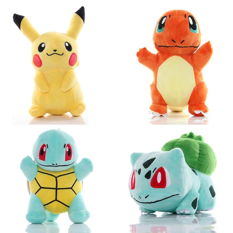 2021 New Pikachu Plush Doll Charmander Bulbasaur Squirtle Anime Pokemon ...