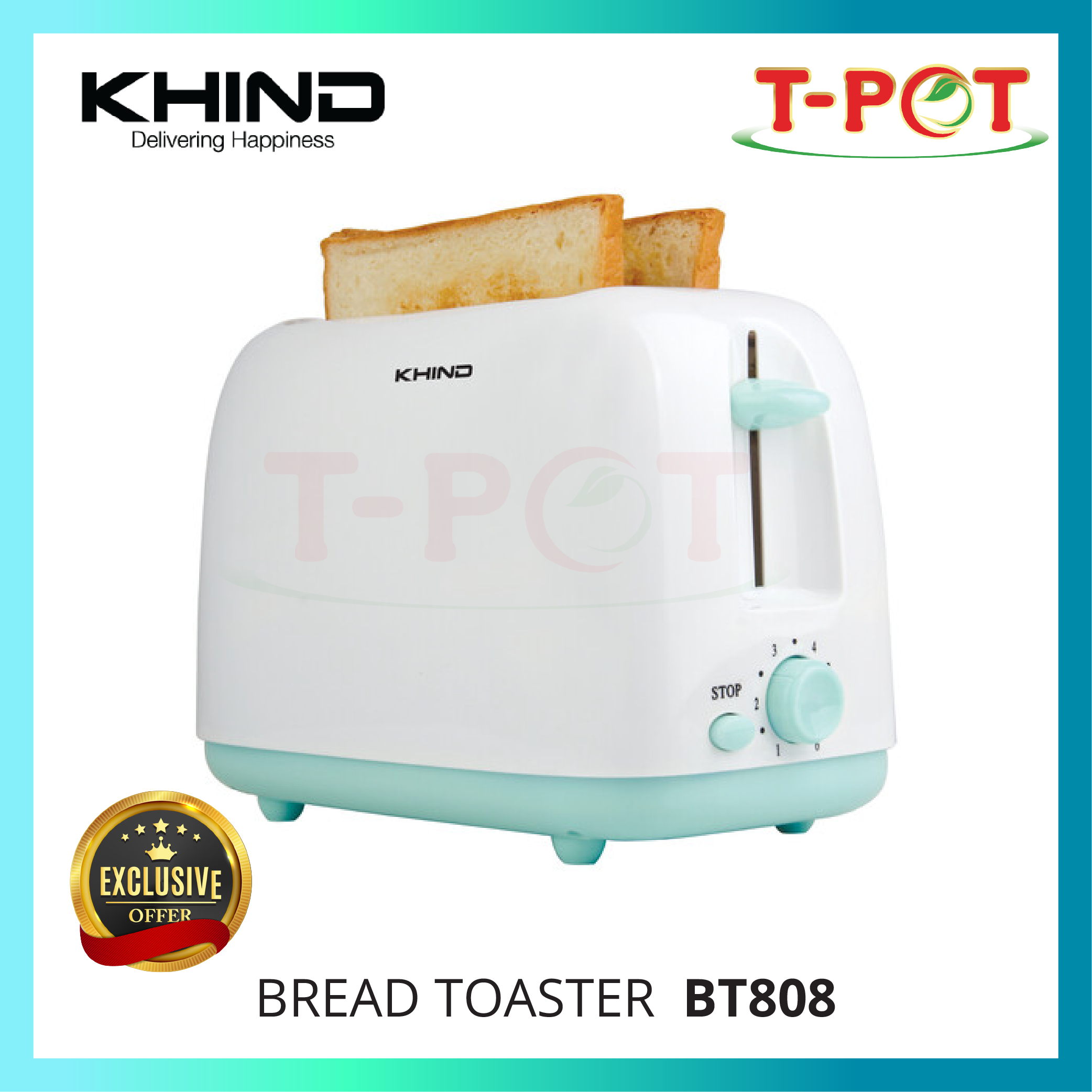 Khind Bread Toaster 2 Slice BT808 | Lazada