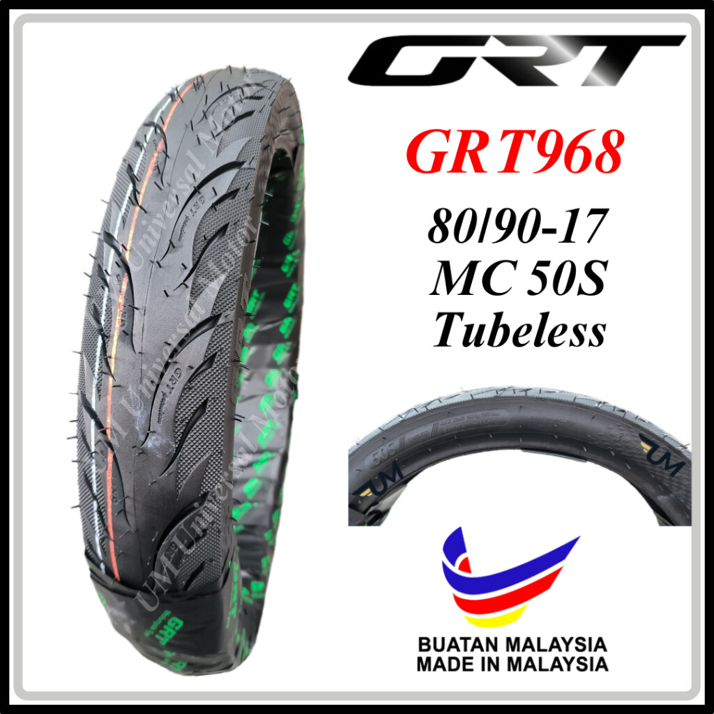 GRT 2024 NEW EDITION GRT968 TYRE 17 GECKO GRIP TAYAR 70 80/90-17 ...