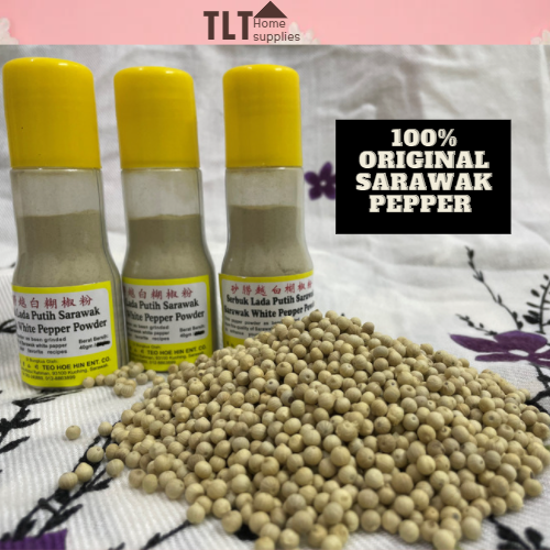 【Premium Grade】100% Sarawak White Pepper Powder 40GM Plastic Bottle ...