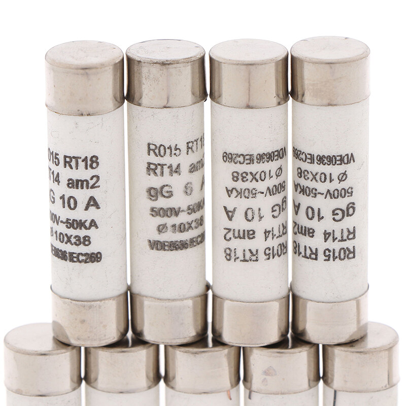 10Pcs Fast blow Ceramic Fuse 10x38mm Fuse R015 10A 500V - fuyuantang ...