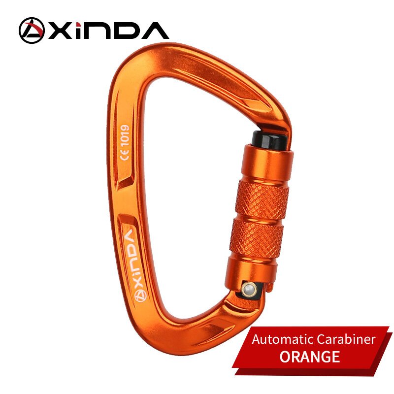 XINDA Rock Climbing Carabiner 25KN Safety D-Shape Buckle Auto Lock ...