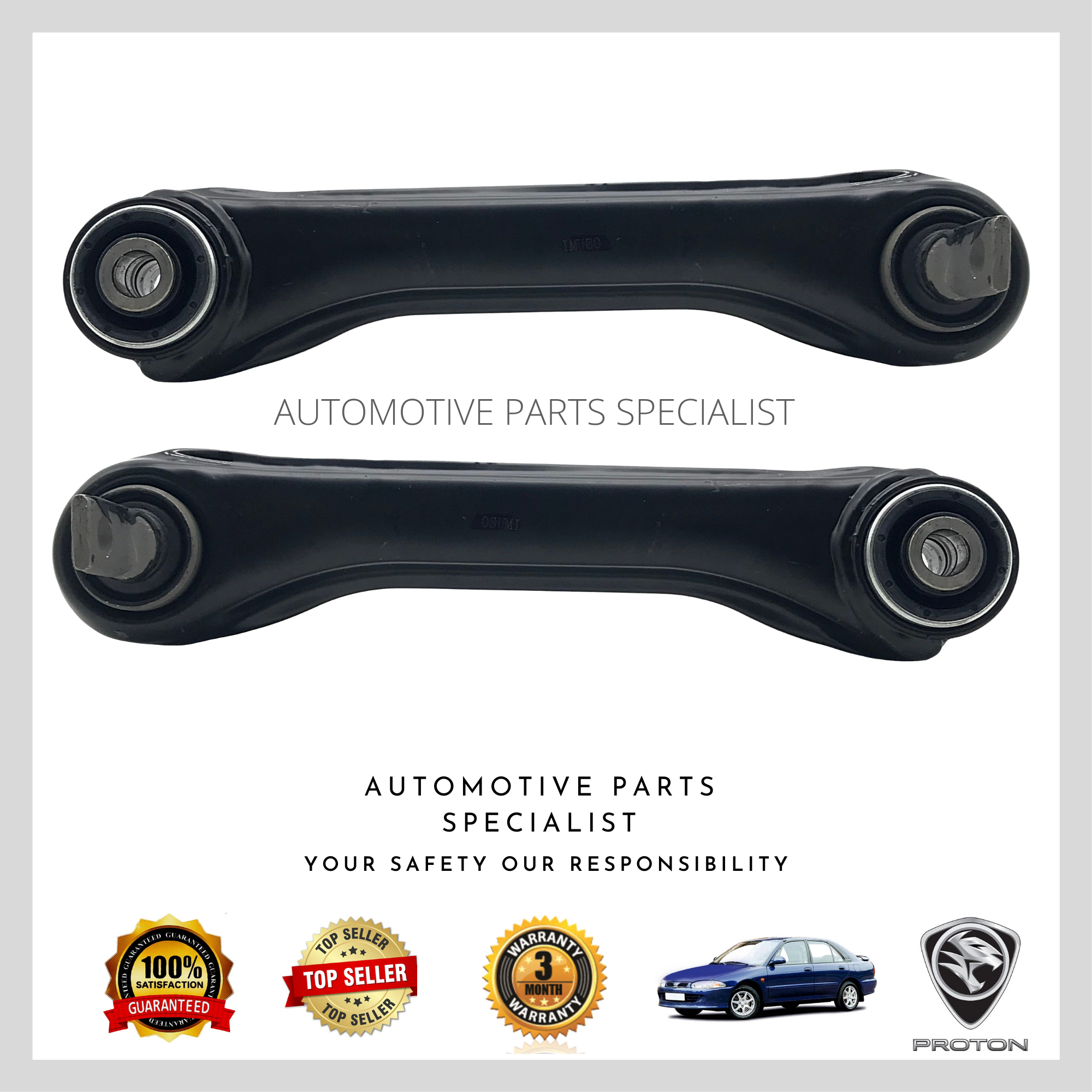 Proton Wira Rear Arm Set Long ( 1 Set + 2 Pcs) LH+RH MB809221 MB809220 ...